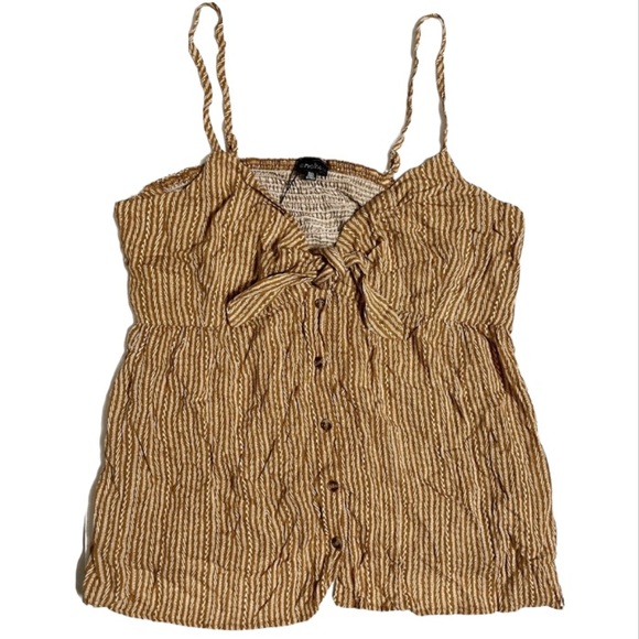 Zenobia | Tops | Zenobia Plus Size Gold White Striped Button Down ...